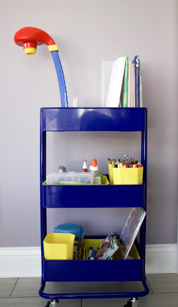 How To Make An Art Cart For Kids - The Organized Mama