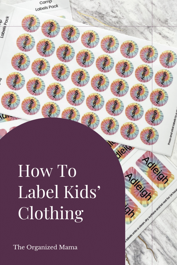How To Label Kids' Clothing - The Organized Mama